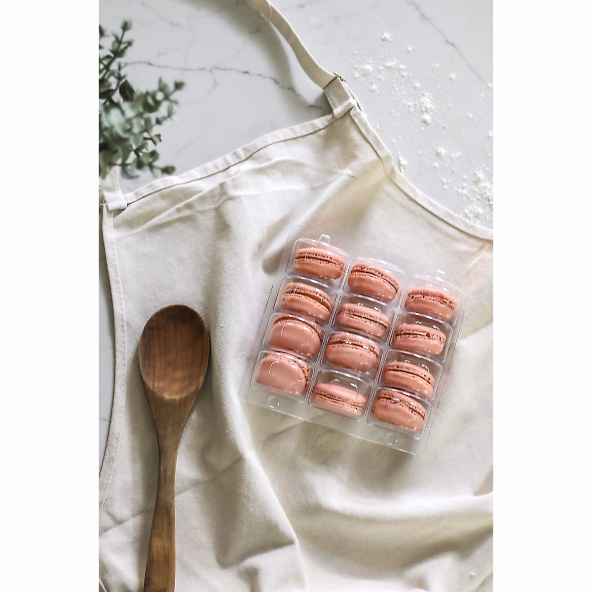 Vend Exchange Clear Plastic Macaron Containers - Fits 12 Macarons (Pack of 14)