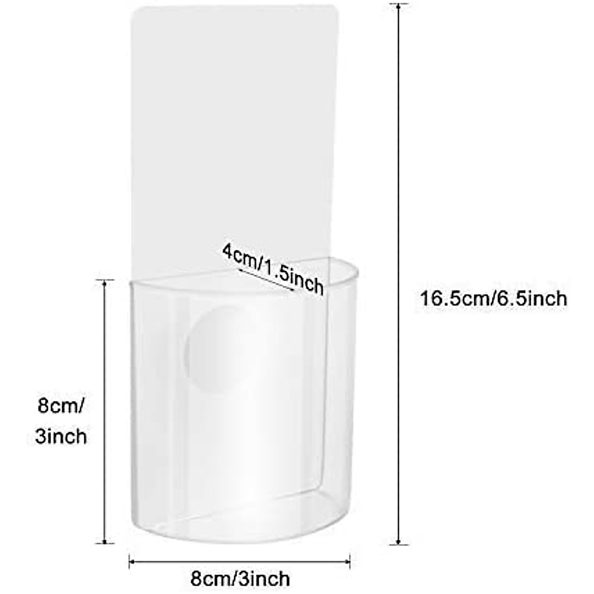 ARNARKOK 2 Pack Set Damage-Free Acrylic Wall Mount Organizer Storage Box for Phone Remote Control Holder