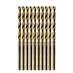 MAXTOOL No.4 10pcs Identical Jobber Length Drills Dia 0.209" HSS M35 Cobalt Twist Drill Bits Wire Gauge Numbered Straight Drills; JBN35G10R04P10