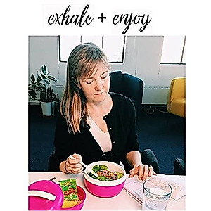 kinsho Bento Salad Container, Lunch Bowl for Salads | Bento Lunch-Box Containers with Lid for Adults | Meal Prep Kit for Lunches To Go | Leakproof Dressing Cup | BPA-Free Grey