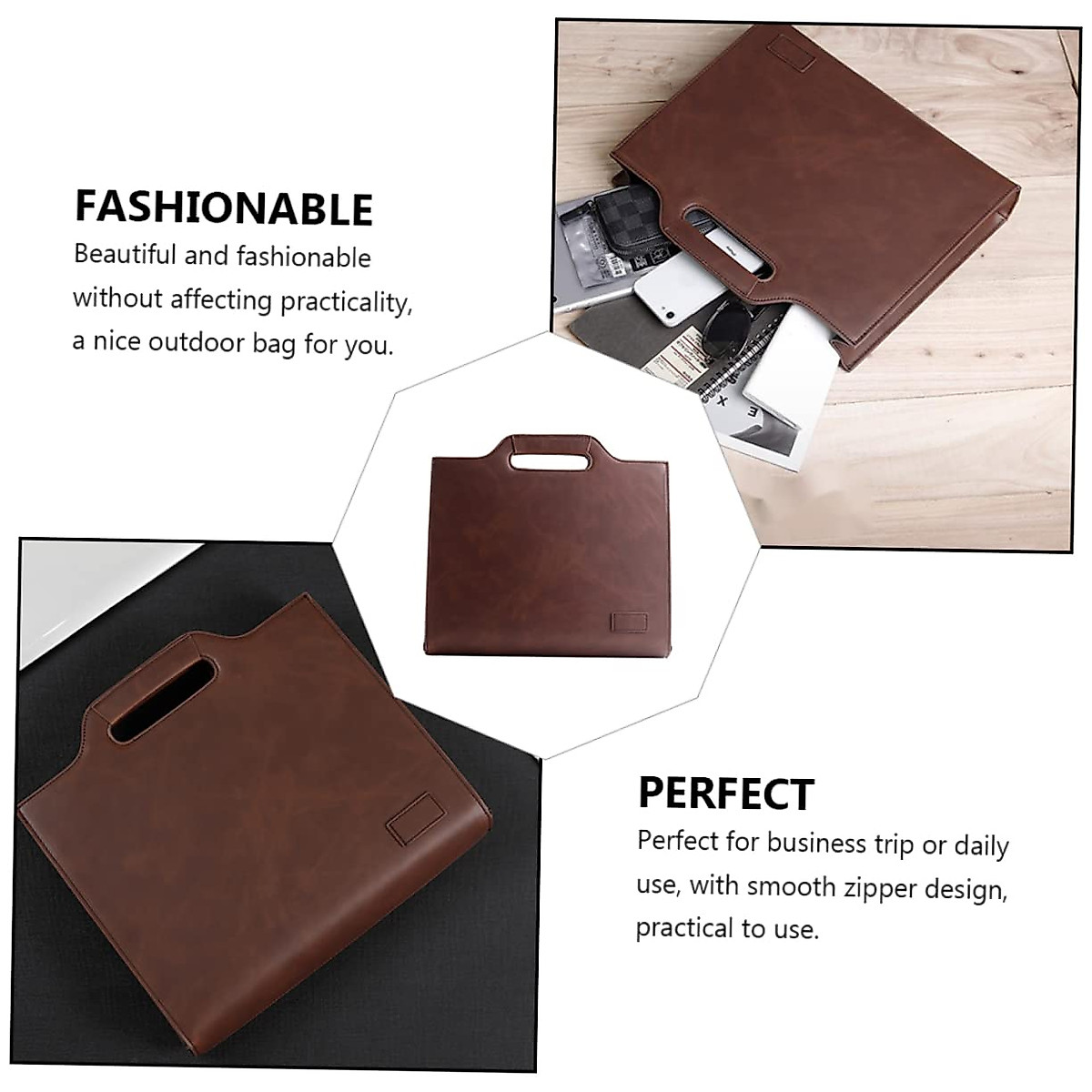 VALICLUD Pu Leather Laptop Bag for Men Messenger Bag Briefcase for Men Male Briefcase Computer Storage Bag