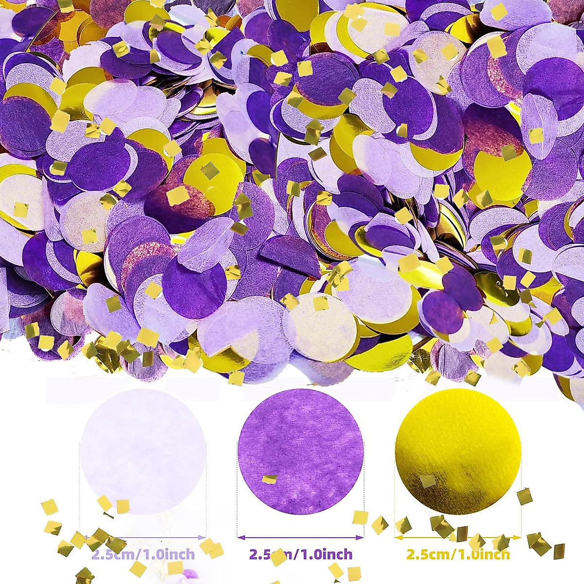 Purple Gold Confetti/Purple Gold Birthday Decorations/Purple Gold Party Table Decorations Purple Gold Graduation Party Decorations//Eid Mubarak Decorations/Purple Gold Baby Shower