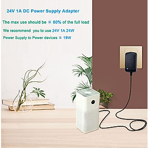 24v dc Power Supply 24v 1a Power Supply AC 100v-240v to DC 24v 1a ac dc Switching Power Supply Adapter, dc 24v Power Cord with 5.5mmx2.5mm Plug