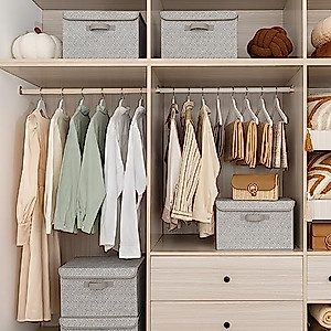 GRANNY SAYS Bundle of 2-Pack Storage Bins with Lids Large & 1-Pack Hanging Closet Organizer