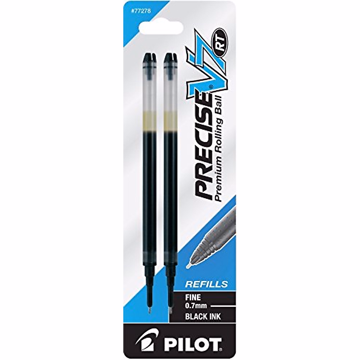 Pilot Refill for Precise V7 RT Rolling Ball, Fine, Black & Blue Ink, 2/pack