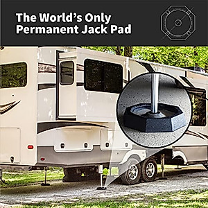 SnapPad EQ Permanently Attached RV Leveling Jack Pad for Equalizer Landing Feet (Octagon 4-Pack)