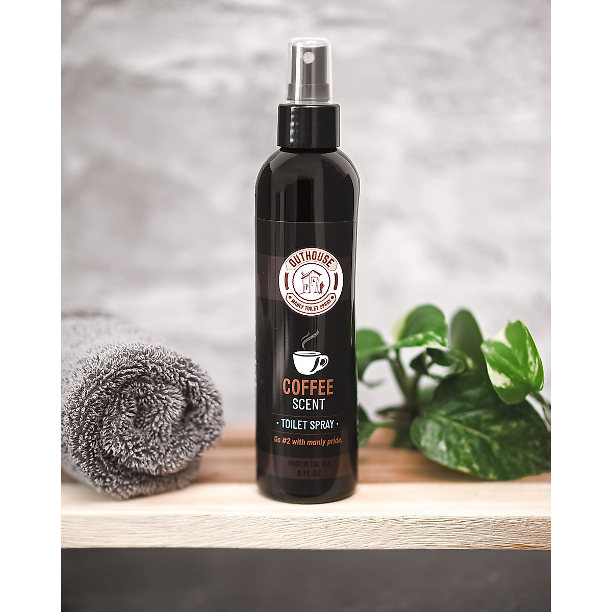 Men's Before You Go Toilet Spray - (Coffee) Outhouse Brand - 8oz - Made for Dudes Who Bomb Toilets