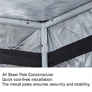 BloomGrow 36''x24''x53'' 2-in-1 Grow Tent Room w/Waterproof Floor Tray + Grow Light Hanger + Digital Hygrometer + Bonsai Shears + 24 Hour Timer + Trellis Netting Indoor Grow Tent Kit