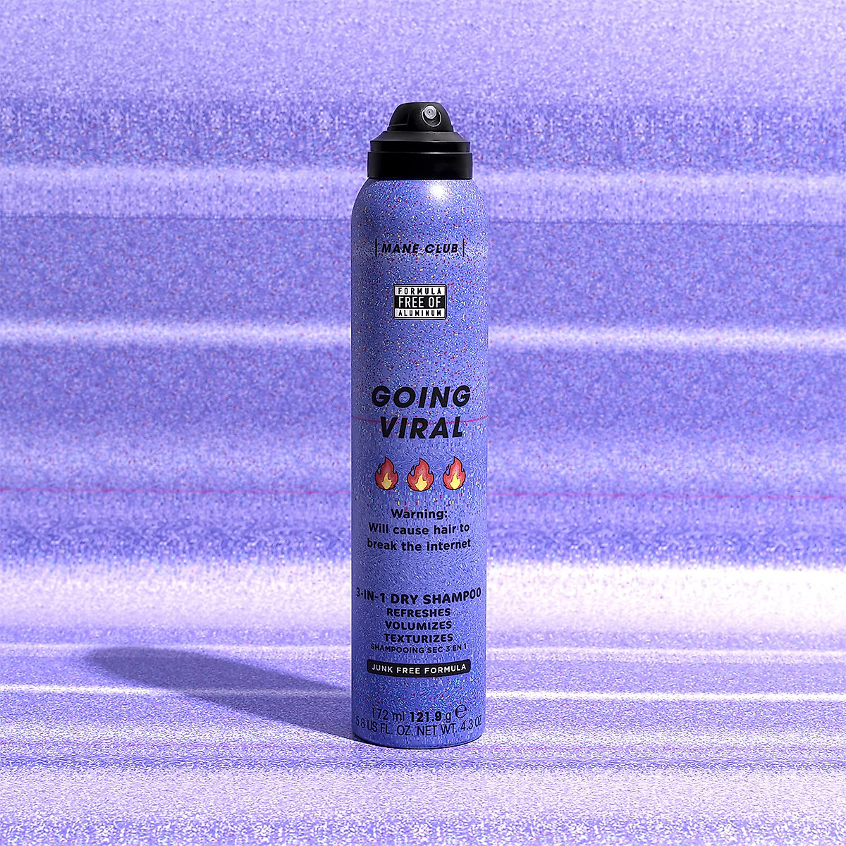 MANE CLUB Going Viral 3-IN-1 Texturizing Dry Shampoo, cruelty free, vegan, no sulfates or parabens, 4.3 Oz