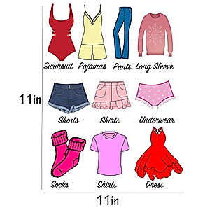 Dresser Clothing Decal Girl Dresser Labels for Bedroom Decor Drawer Organizing Stickers