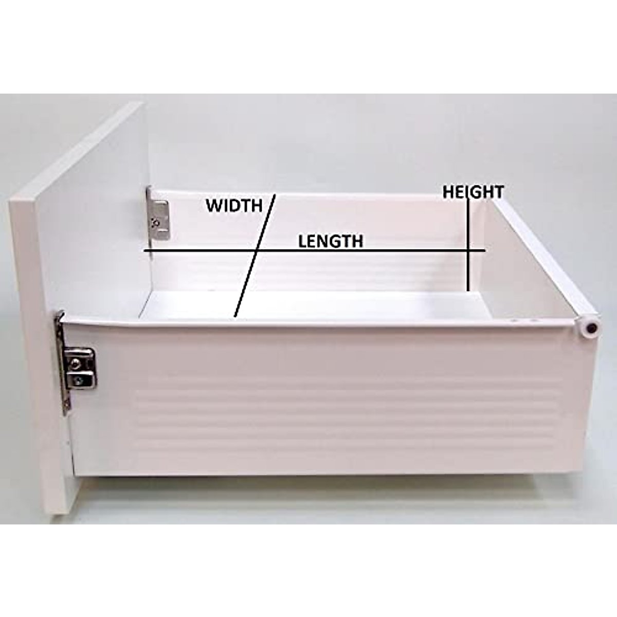 Replacement Metal Drawer Box with Slides- Slide Out Metal Sides and Slides Choose Your Size