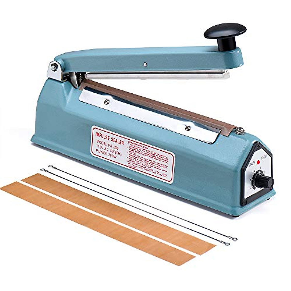 METRONIC 8 inch Heat Seal Closer Impulse Sealer Accessories,2PC Thermal Fuse+2PC Fever Cloth