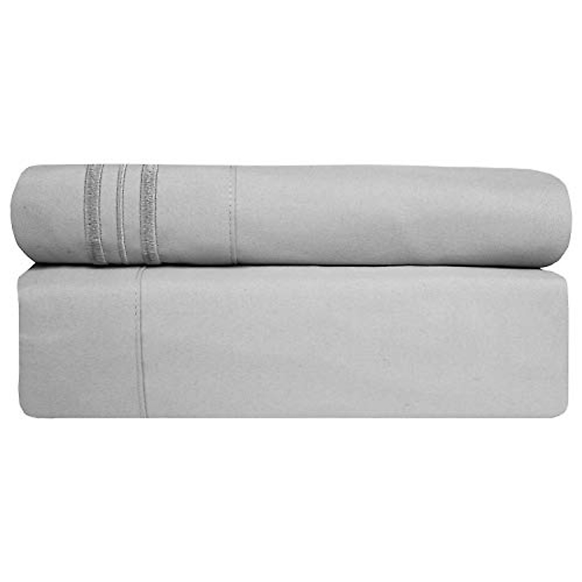 Full Size Sheet Sets - Breathable Luxury Sheets with Full Elastic & Secure Corner Straps Built In - 1800 Supreme Collection Extra Soft Deep Pocket Bedding Set, Sheet Set, Full, Silver