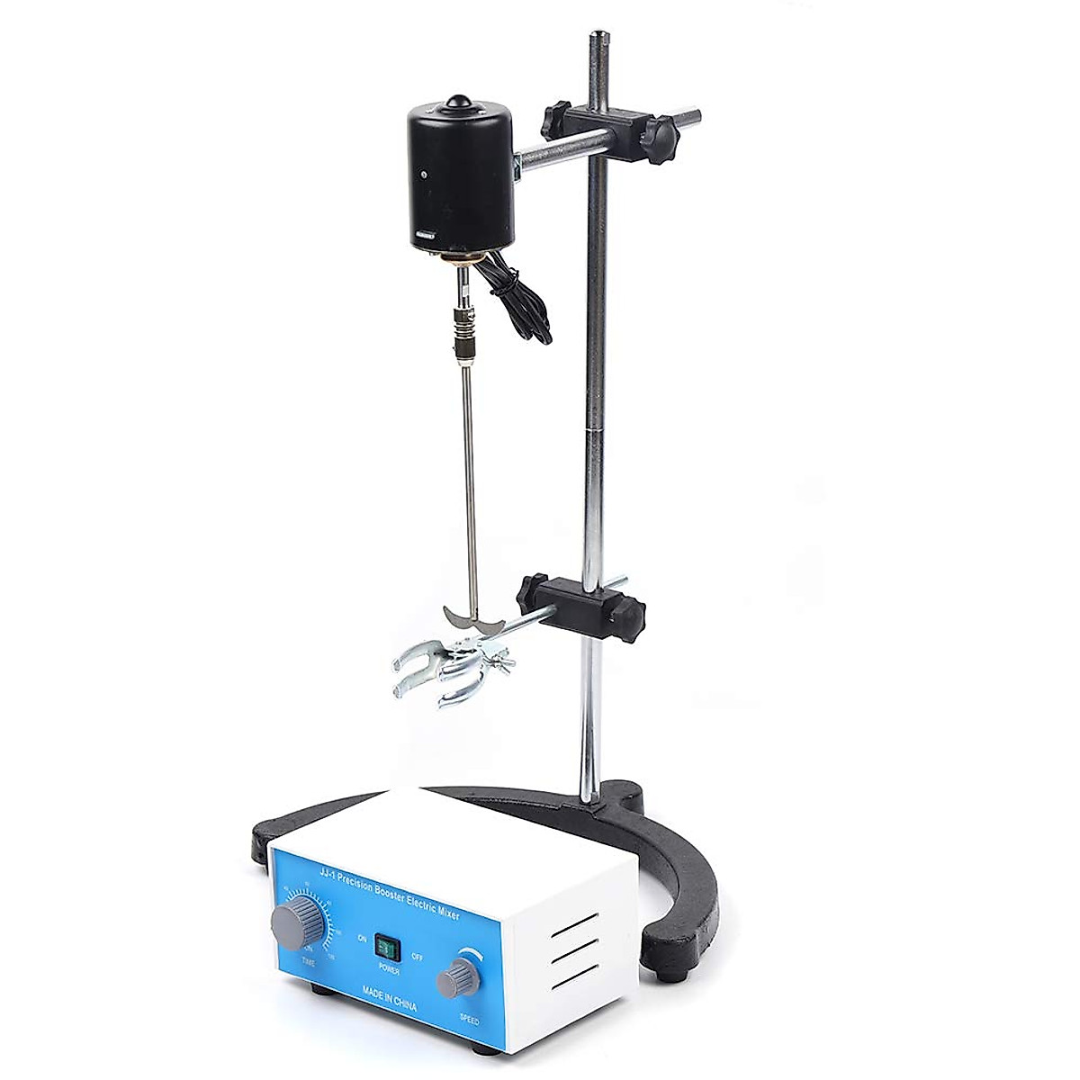 Electric Overhead Stirrer Mixer Drum Lab Mixer 3000RPM Stainless Steel Industrial Liquid Blender for Lab Industry 110V (100W)