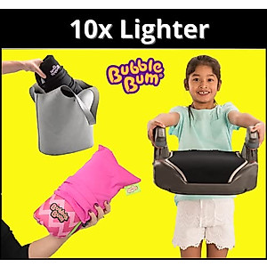 Bubble Bum Inflatable Booster Seat for Car, Travel Car Seat for Kids 40-100 lbs - Portable Booster Seats for Car - Backless, Foldable & Narrow Slim Fit - Perfect for 4-11yrs Old