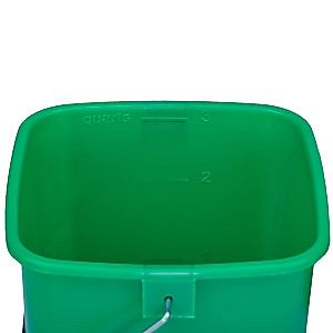 Alpine Industries Commercial Sanitizing Cleaning Pail - Heavy Duty Sanitizer Bucket - Cleaning Fluid Bucket - Cleaning Bucket for Offices, Restaurants, School, Bathrooms (Green, 3 Qt)