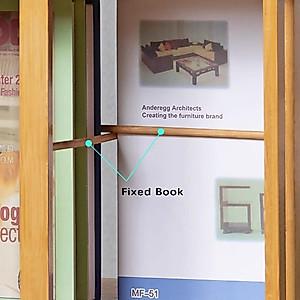 FLTRGO 6-Tier Corner Book Shelf, Student Bookshelf, 360° Bamboo Rotating Storage Display Rack Standing Shelves with Open Design Shelving for Living Room Study Room Office, Natural