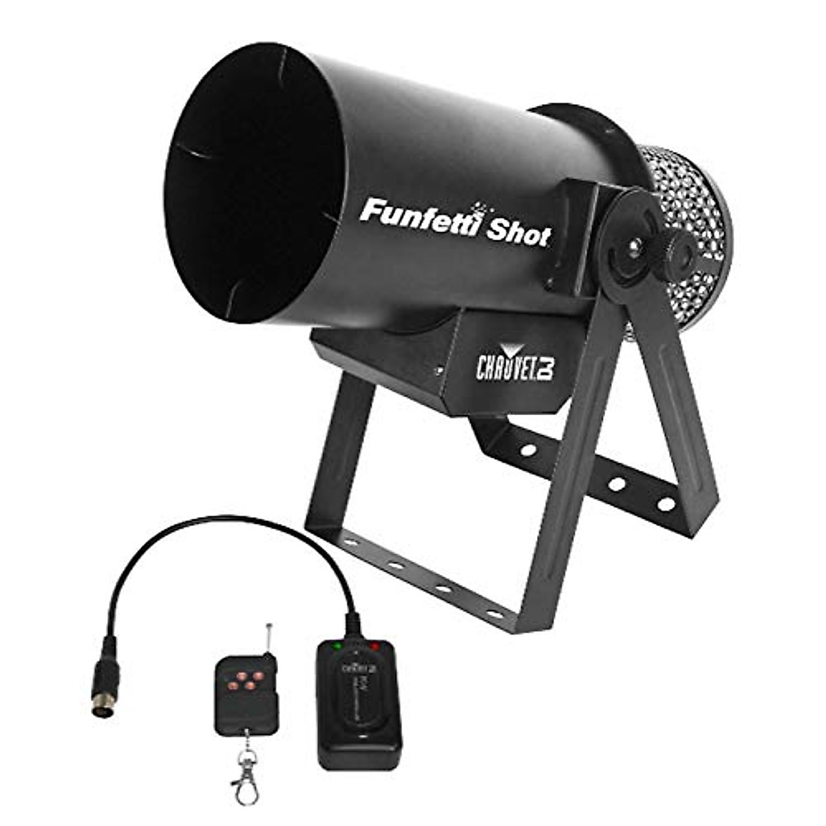 CHAUVET DJ FunFetti Shot Professional Confetti Launcher w/Wireless Remote for Concerts, Parties, and Special Events