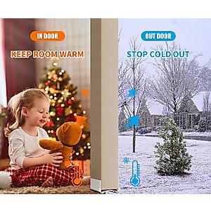 2-Pack Door Draft Stopper PVC Adjustable Length 37" Easy to Install Door Bottom Gap Filler