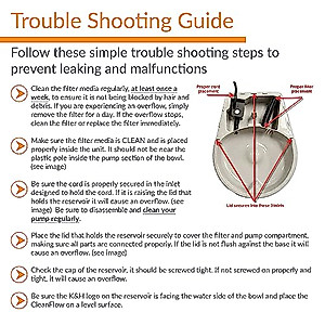 K&H Pet Products CleanFlow Filtered Water Bowl for Dogs, Pet Drinking Water Fountain, Dog Water Dispenser, Granite 80 Ounce Bowl & 90 Ounce Reservoir