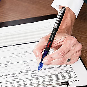 Rotring Rollerball Pen | Needle Point (0.5 mm) Rollerpoint for Precise Writing | Black Ink | 12 Count