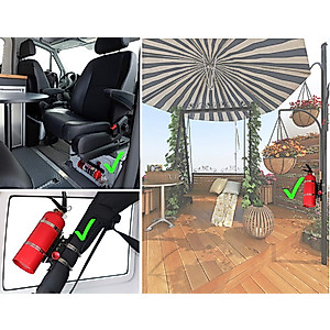 AUFER Vehicle Universal Quick Release Roll Bar Fire Extinguisher Mount Holder Compatible with for Jeep Wrangler Gladiator Bronco UTV Polaris RZR Can Am ATV,Adjustable, Aluminum