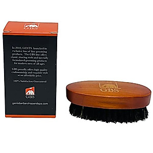 G.B.S 2 Pack Beard Travel Brush with Boar Bristles Great for Dry or Wet Beards Distributes Balm, Oil for Growth and Shine and Softness Professional Durable Camping