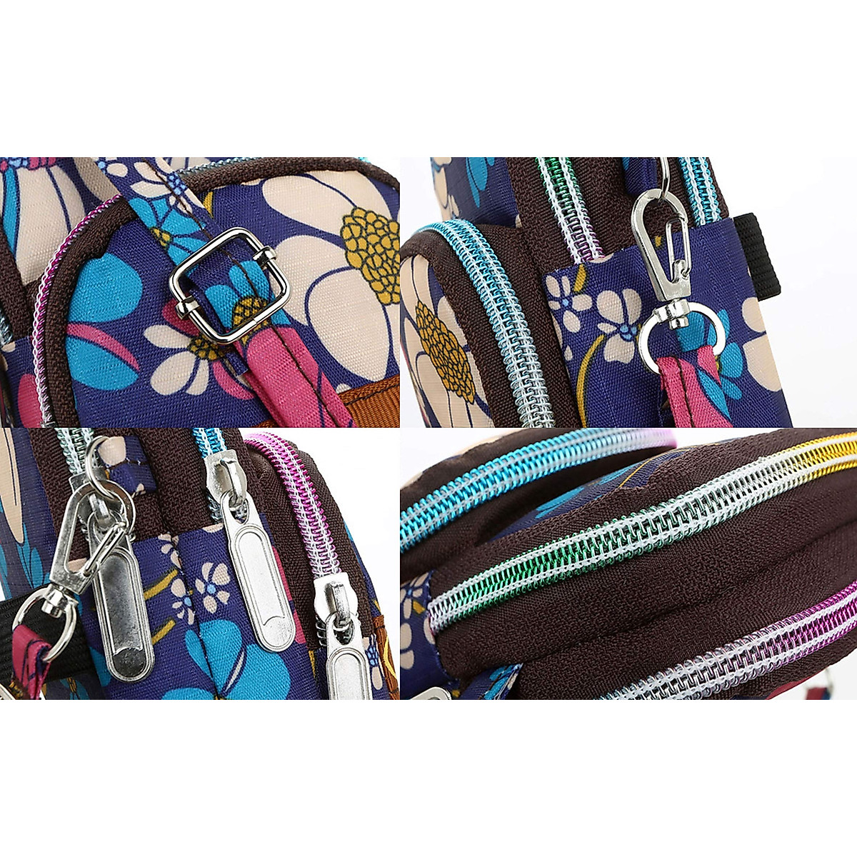 Fashion Sports Shoulder Bag Mini Wrist Purse Armband Bag Universal Phone Holder Pouch Case for iPhone/Samsung/LG/Moto/Black Berry/Sony/HTC/Nexus/Nokia/Lumia/Huawei and So on. (Blue Sunflower)