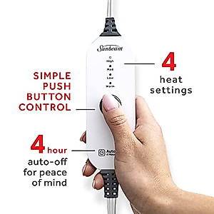 Sunbeam Royal Ultra Cabernet Heated Personal Throw / Blanket, Cozy-Warm, Adjustable Heat Settings