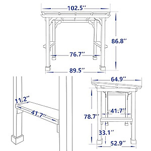 VEIKOU 8’x5’ Grill Gazebo, Patio Gazebo with Hardtop Metal Roof, Rainwater Drainage, Wood Frame, BBQ Gazebo for Barbecue, Backyard, Garden, Rustic