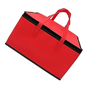 EXQUIMEUBLE Insulation Bags Thermal Lunch Bag Food Transport Bag Car Insulated Bag Cake Decorations Food Decor Pizza Warmer Bags Insulated Delivery Bags for Hot Food Insulated Delivery Bag Red