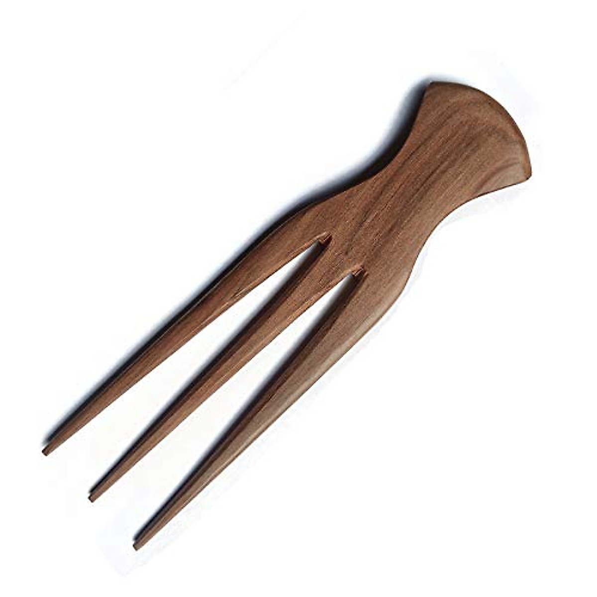 Plai Na Comb for African Hair |Parting Comb for Braiding Wooden Afro Pick Comb Three Tooth Cornrows Stylist