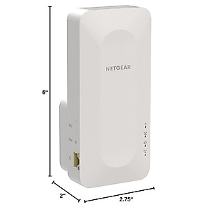 NETGEAR WiFi 6 Mesh Range Extender (EAX15) - Add up to 1,500 sq. ft. and 20+ Devices with AX1800 Dual-Band Wireless Signal Booster & Repeater (up to 1.8Gbps Speed), WPA3 Security, Smart Roaming