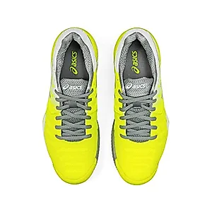 ASICS Women's Gel-Resolution 7 Clay Court Shoes, 7, Safety Yellow/Stone Grey