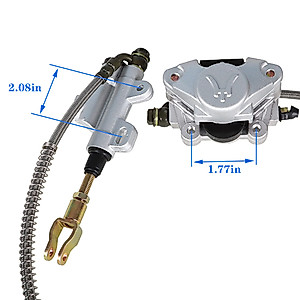 32 Go Kart Axle Kit with Shaft + Hub+ Chain+ Brake Master Cylinder + Sprocket Replacement for Go Kart ATV