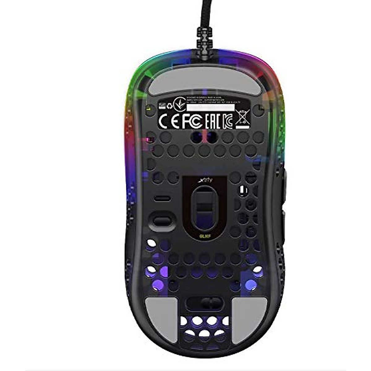 XTRFY MZ1, Ultra-Light Wired Gaming Mouse, Cutting-Edge Pixart 3389 Sensor, Unique Shape for Optimum Aim, Adjustable RGB Lighting, Zy’s Rail Edition