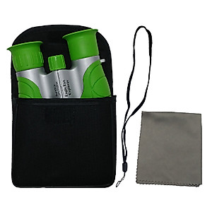 Eagle Eye Explorer Multi-Piece Set Cargo Vest with Reflective Safety Straps, 1 8x21 Magnification Binoculars and Safari Hat for Boys and Girls (Small/Medium, Tan and Green)