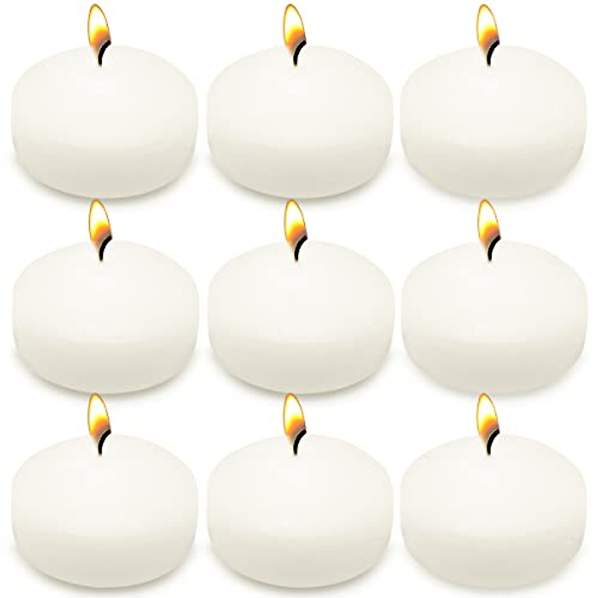 30 Pack 2 Inch Ivory Floating Candles, Unscented Dripless Tealight Candles for Weddings, Birthdays, Wedding Party Pool Holiday and Home Decor