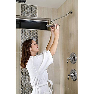 Adjustable Shower Arm Extension by WaterPoint, Brass Shower Head Extension Arm with High Polished Chrome Finish 11+ Inch