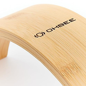 Ohbee Kitchen Wine Bottle Rack - Bamboo Single Bottle Self Balancing Holder Elevate Your Space with The Organic Bamboo Wine Holder