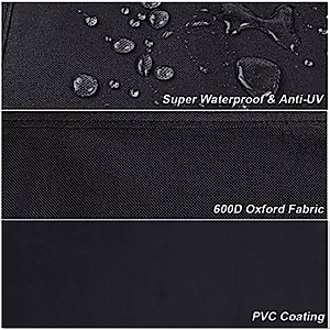 ZNCMRR Firewood Log Rack Cover, 4 Feet 600D Oxford Heavy Duty Outdoor Waterproof All-Weather Outdoor Protection for Firewood Rack Cover, 48" x 24" x 42" (4 Feet, Black)