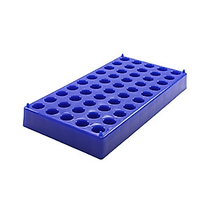 Othmro 2Pcs 50 Positions Plastic Test Tube Rack Holder, Blue Rectangular shape Durable Detachable Centrifuge Tube Rack Bracket Rack for Microcentrifuge Tubes Ideal for laboratory