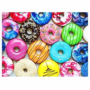 500 Pieces Jigsaw Puzzles Donuts for Adults and Teens and Kids Family Happy Gift Idea New