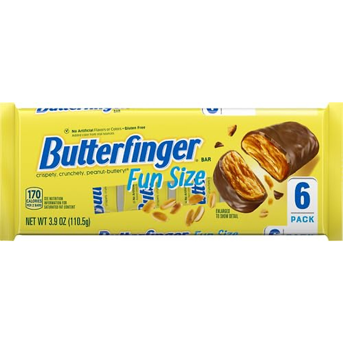 Butterfinger Fun Size Bars 6 Pack Tray, 3.9 oz