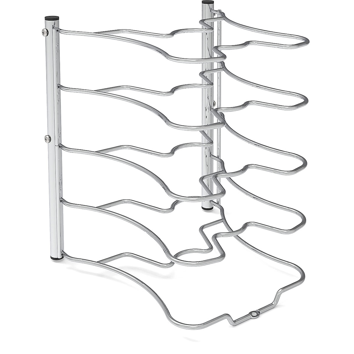 Simple Houseware Cabinet Pantry Pot and Pan Organizer Holder Rack, Chrome