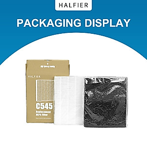 C545 HEPA Replacement Filters Compatible with Winix C545, P150, B151 Air Purifier, replace for Filter S, Air Filter Part# 1712-0096-00,2522-0058-00,2 H13 True HEPA + 8 Prefilter