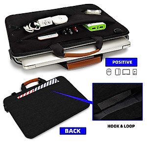 KINGSLONG Laptop Bag 17 17.3 Inch Laptop Shoulder Messenger Bag Case Sleeve, Lightweight Slim Computer Notebook Ultrabooks Carrying Case Briefcase Cover Men Women for Acer Asus Dell Lenovo HP Black