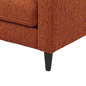 Domesis Scooped Arm Sofa in Orange Tweed