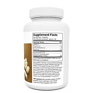 Dr. Berg Nutritional Yeast Tablets – Natural B12 Added - All 8 B Vitamin Complex – Organic Vanilla Flavor - 270 Vegan Tablets Dietary Supplements