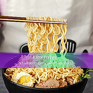 HuaLan Metal Chopsticks 18/8 Stainless Steel Chopsticks Japanese Korean Chopsticks Dishwasher Safe Resistant to Acids and Alkalis Fadless Anti-slip Reusable Chop Sticks 5 Pairs Gift Set - Multicolor